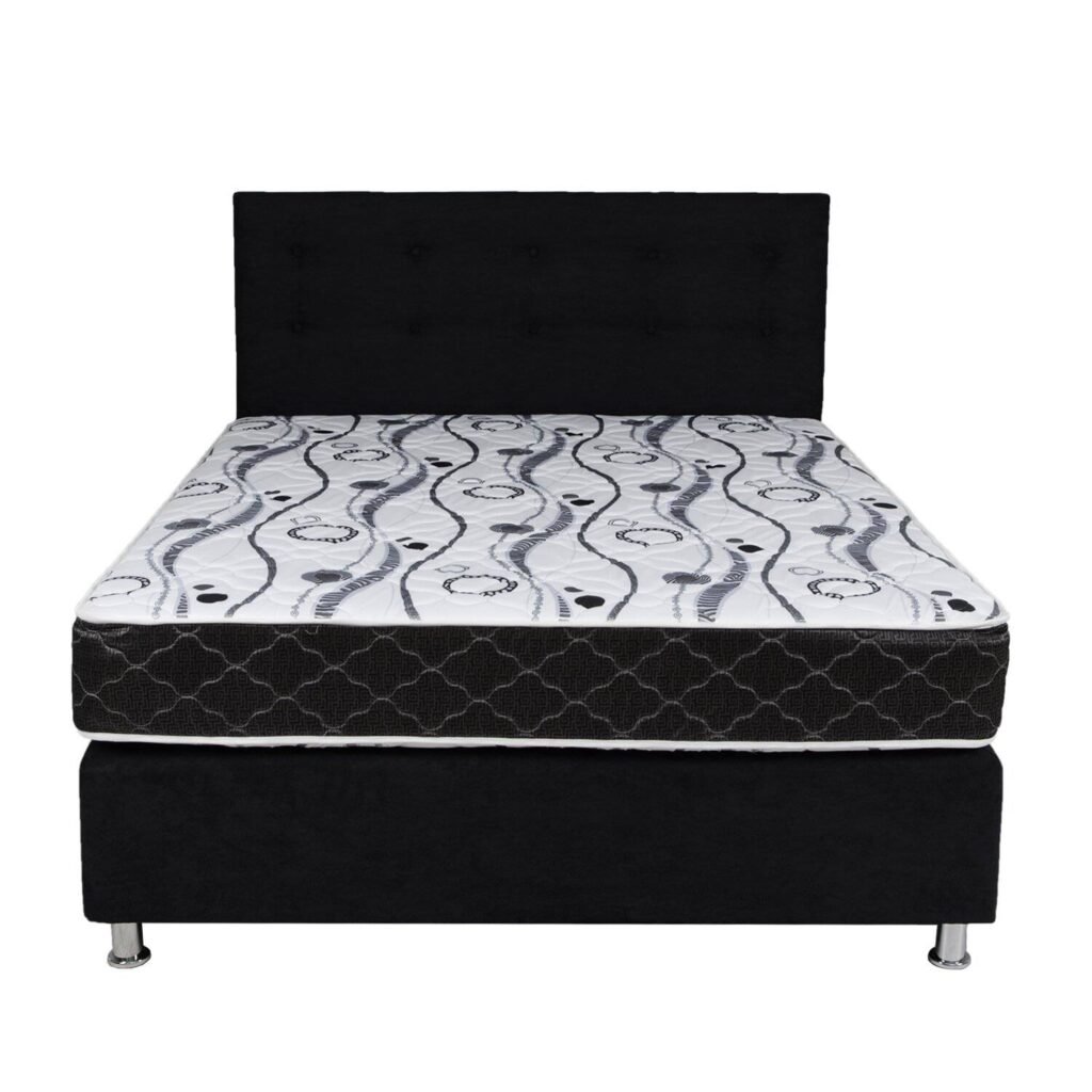 Cama Americana Alegro T3500 Black 2 plazas Negra - Te Amuebla Store