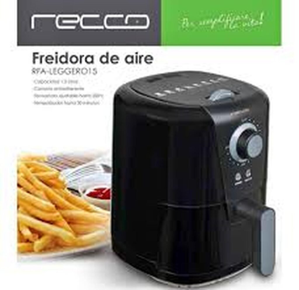 Freidora de Aire Recco (Air Fryer) RFA-LEGGERO15 - Te Amuebla Store